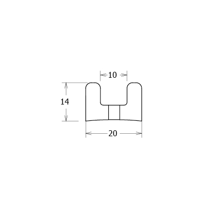 Tasseau pvc 17x25 - Profiling